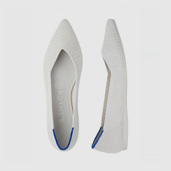 Rothy's | Shoes | Rothys Point Salt Honeycomb Flat | Poshmark